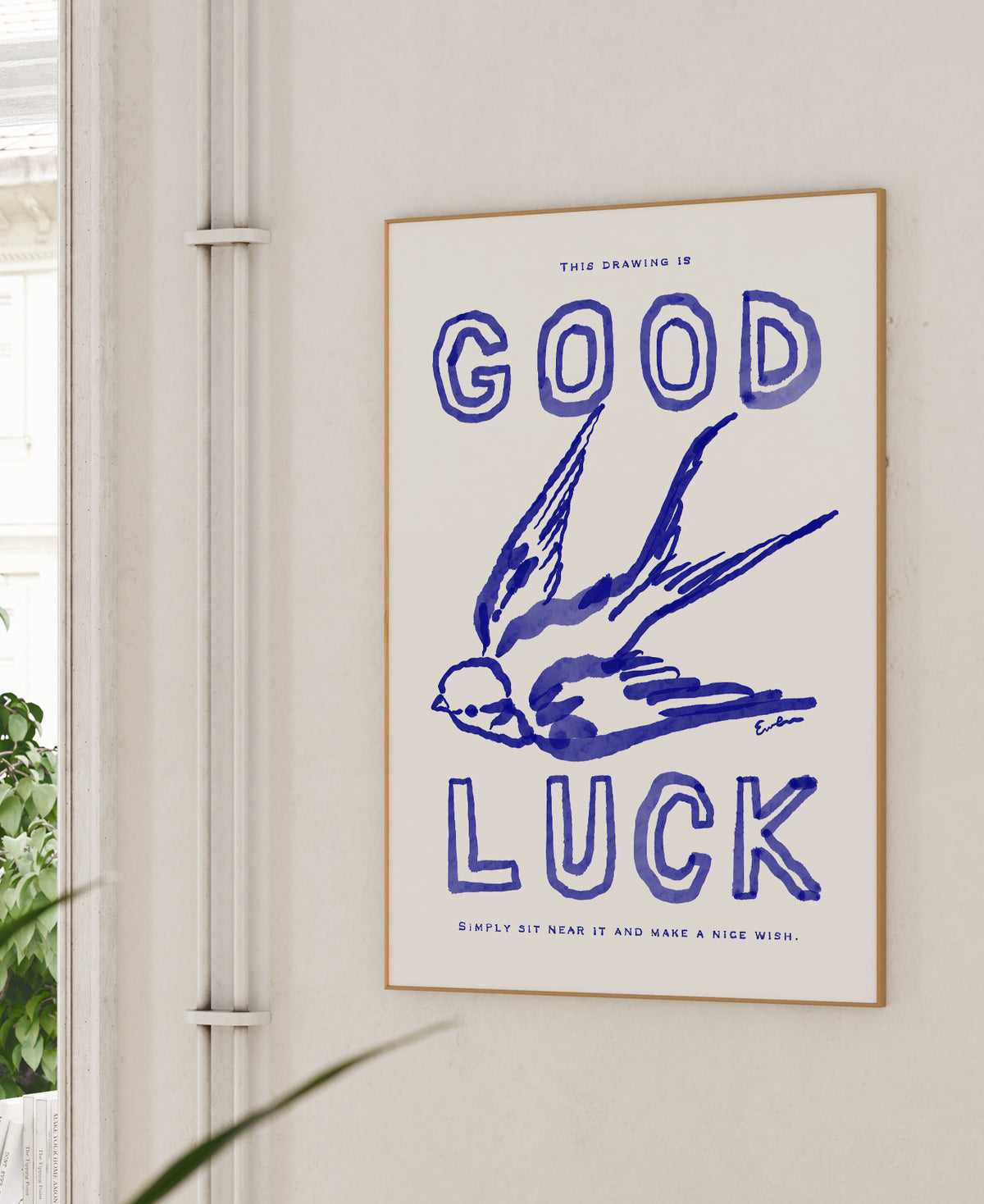 Giclée Print // This Drawing Is Good Luck (Blue Bird) | Anne-Louise ...