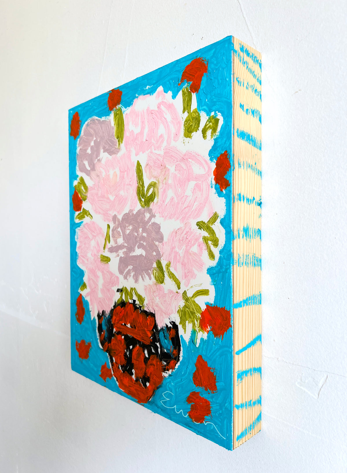 Oil Painting // Bouquet on Turquoise Background | Anne-Louise Ewen: Studio