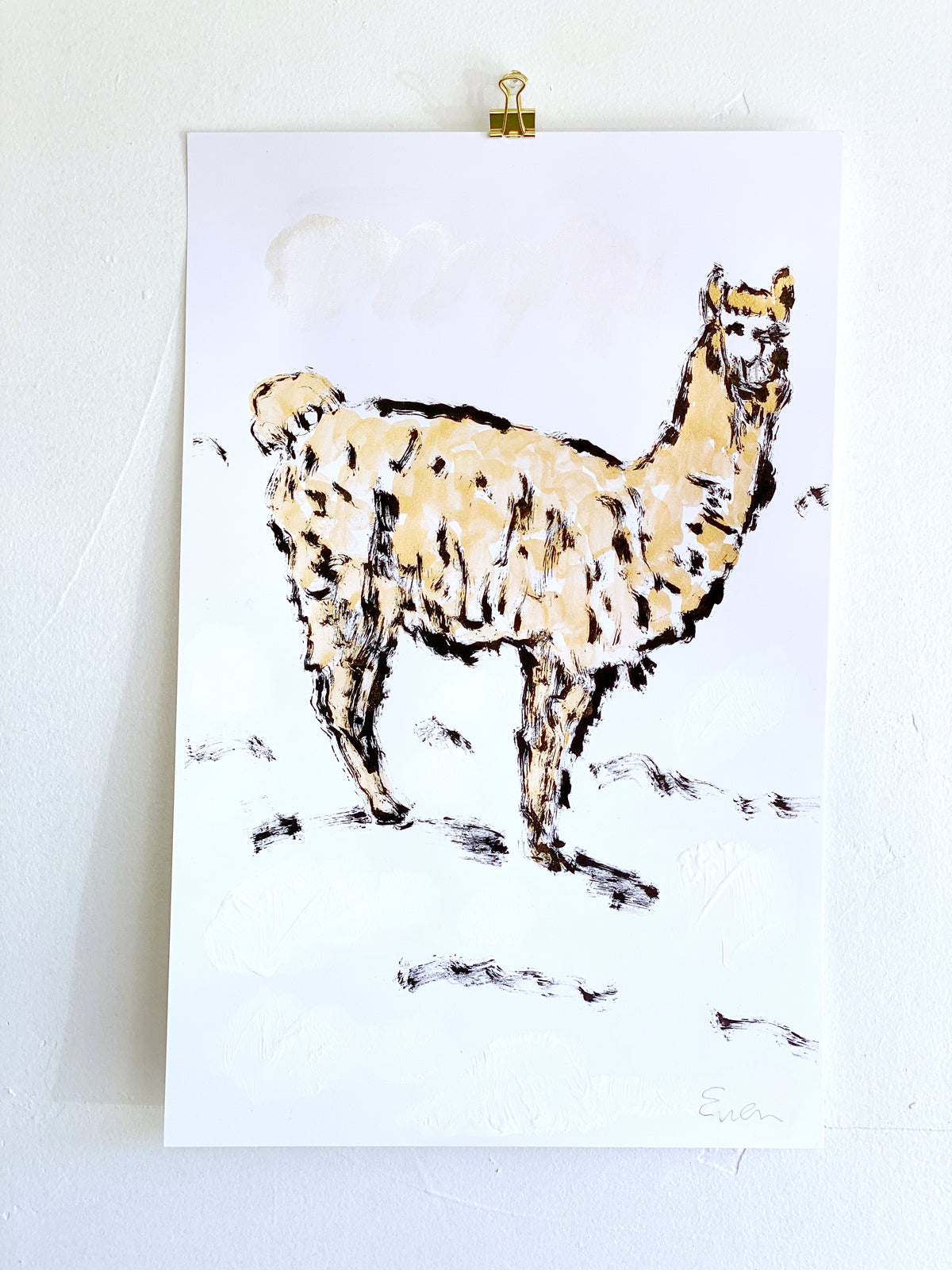 Hand Painted Multiple // Golden Alpaca No. 1 | Anne-Louise Ewen: Studio