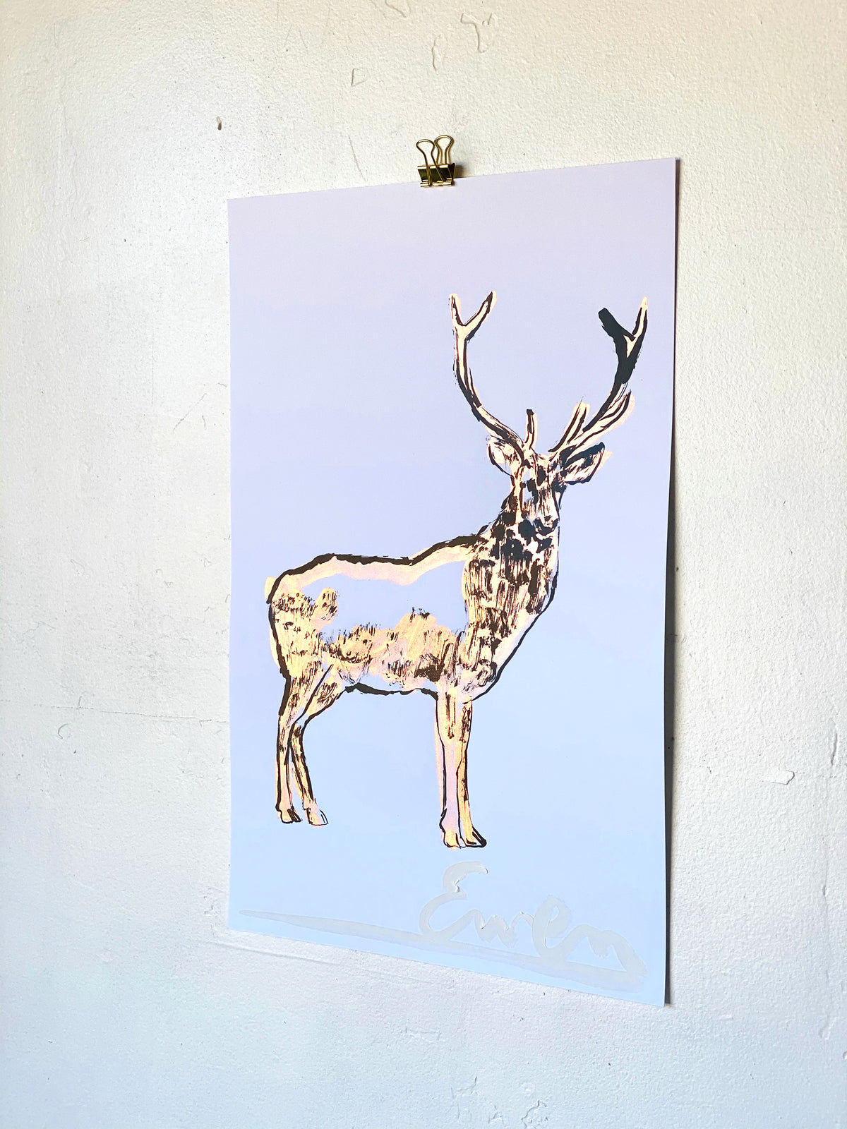 Hand Painted Multiple // Copper Stag, Right | Anne-Louise Ewen: Studio