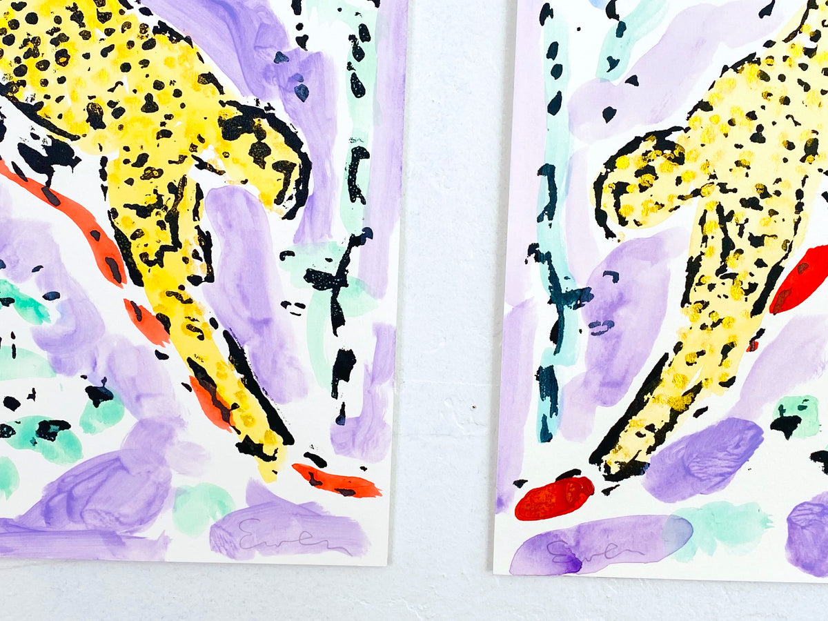 Serigraph Paintings // Cheetah Pair | Anne-Louise Ewen: Studio